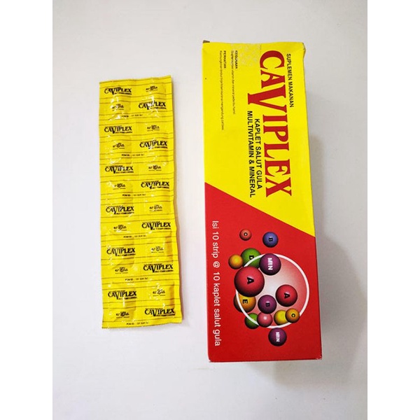 Jual Caviplex multivitamin dan mineral (kemasan strip isi 10 tablet ...