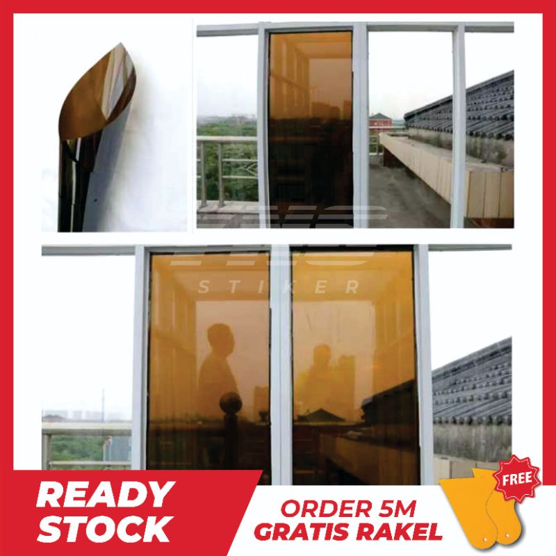 Jual Sticker Kaca Film Riben Coklat Jendela Rumah/Gedung/Kantor Lebar 152cm | Shopee Indonesia