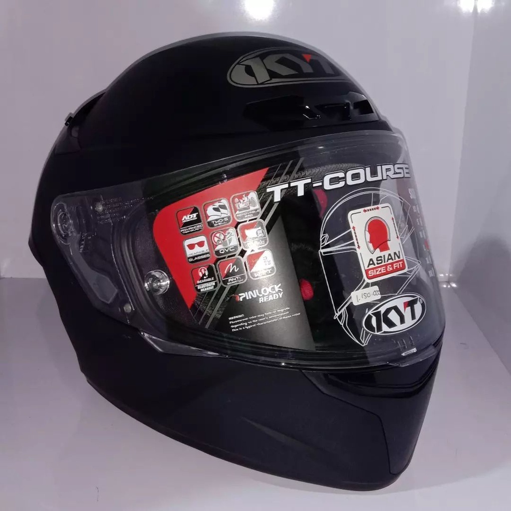 Jual HELM KYT TT COURSE BLACK DOFF Helm KYT TT Course Original | Shopee Indonesia