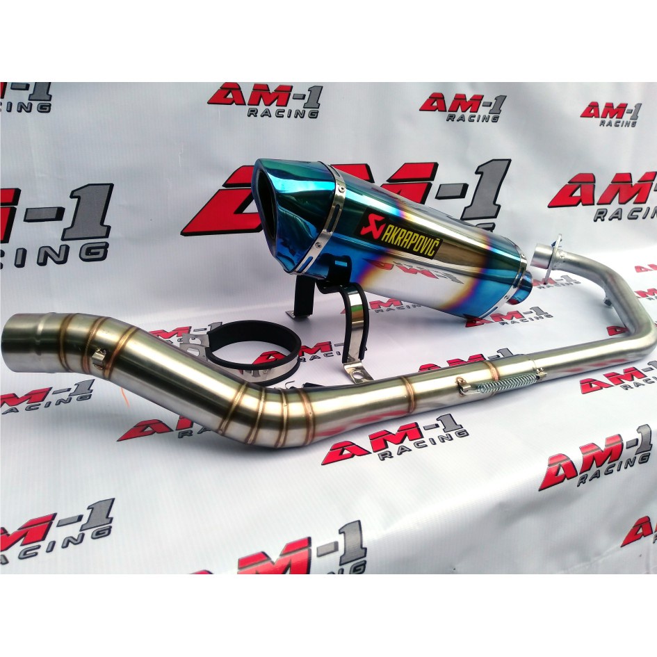 Jual Kenalpot Racing Knalpot Akrapovic Layang Evo Biru All New YZF R15 ...