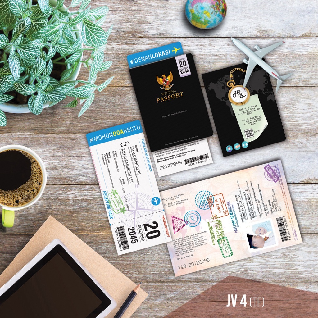 Jual Blangko Undangan Java Wedding Passport JV 04 TF Per Lembar Tanpa ...