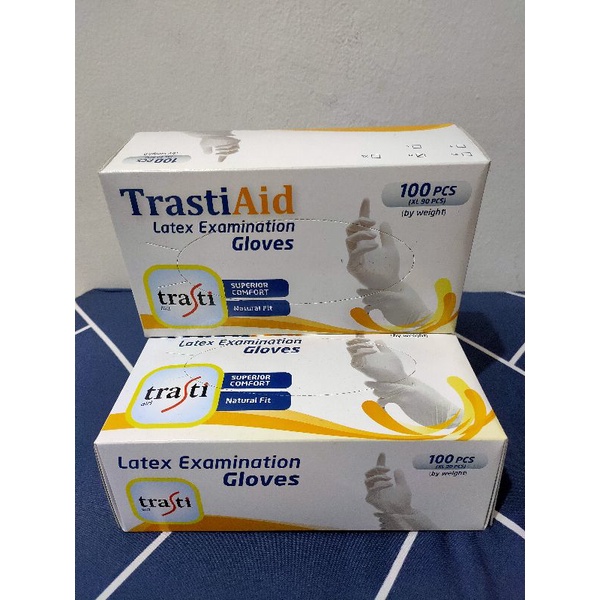Jual LATEX EXAMINATION GLOVES/Trasti Aid/Sarung Tangan Latex | Shopee ...
