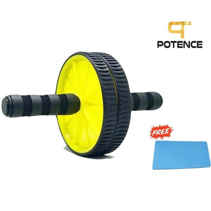 Jual roller-abs- potence ab roller double wheel with mat / ab wheel ...