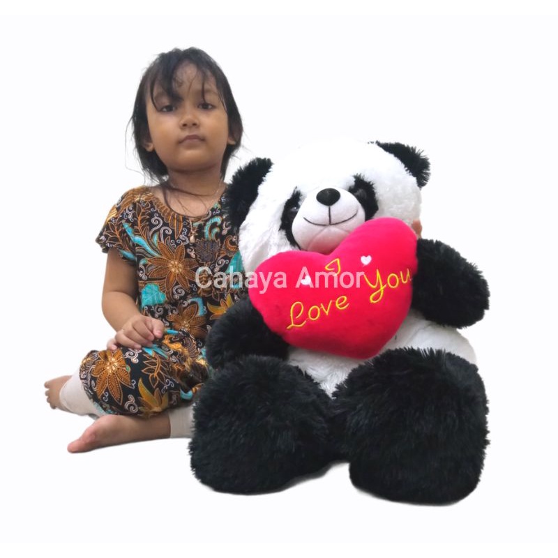 Jual Boneka Panda with Love Besar | Shopee Indonesia