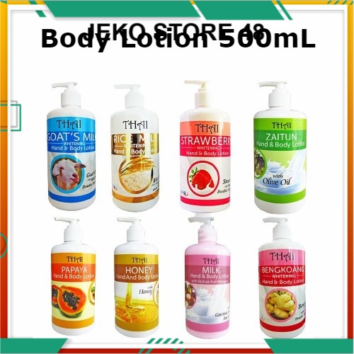 Jual 1 Unit THAI Goats Milk Hand Body Lotion 500ml Aroma Random - Susu ...