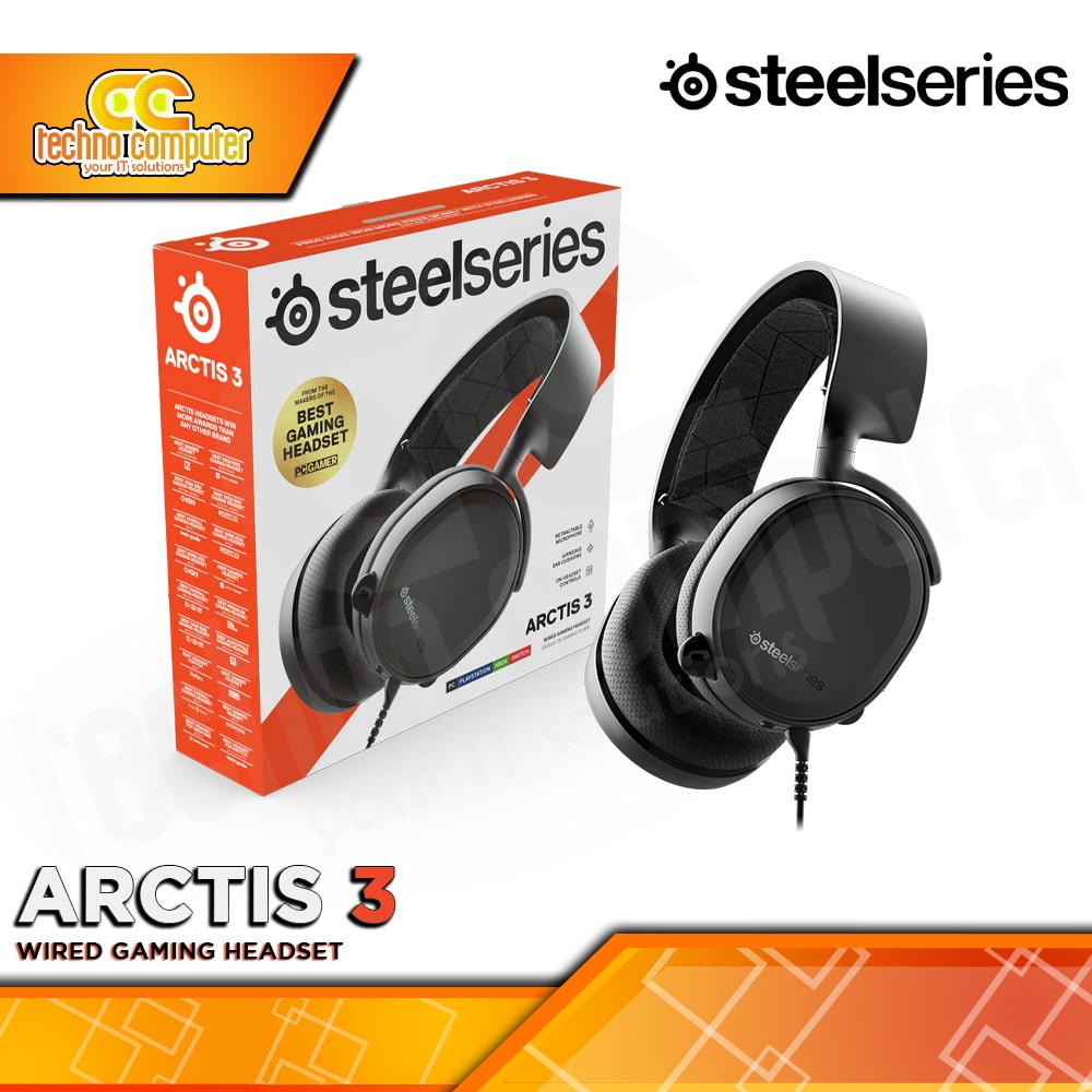 Jual HEADSET STEELSERIES Arctis 3 Black - Gaming Headset | Shopee Indonesia