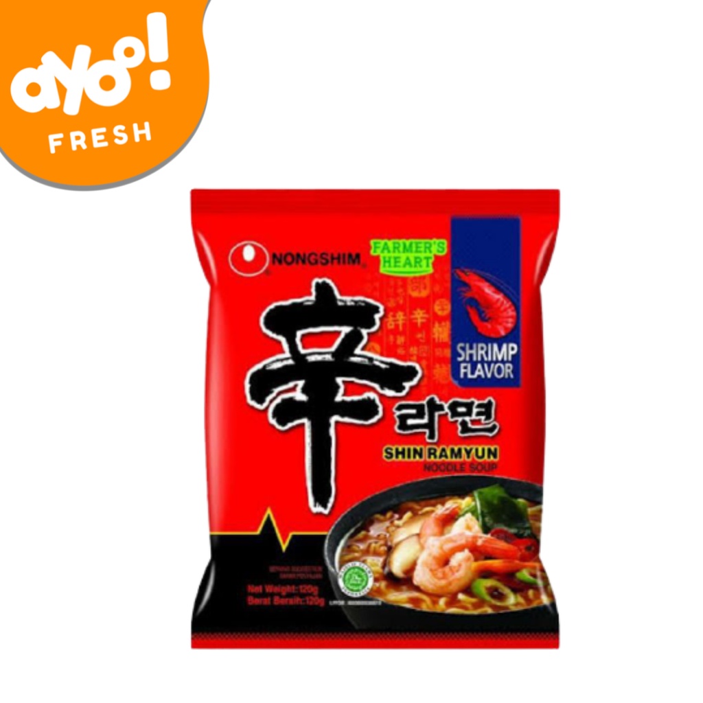 Jual Nongshim Shin Ramyun Shrimp Flavour/ Mie Instan Korea Halal 120 g ...