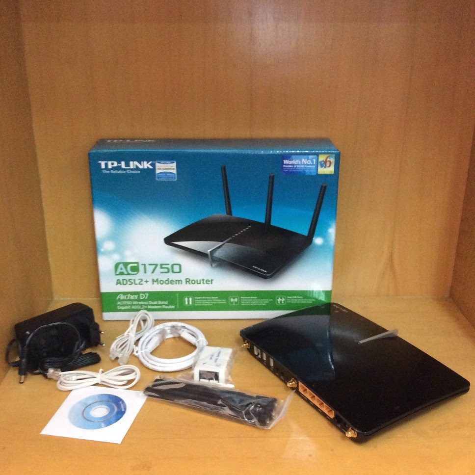 Jual TP-LINK Archer D7 : AC1750 Wireless Dual Band Gigabit ADSL2+ Modem ...
