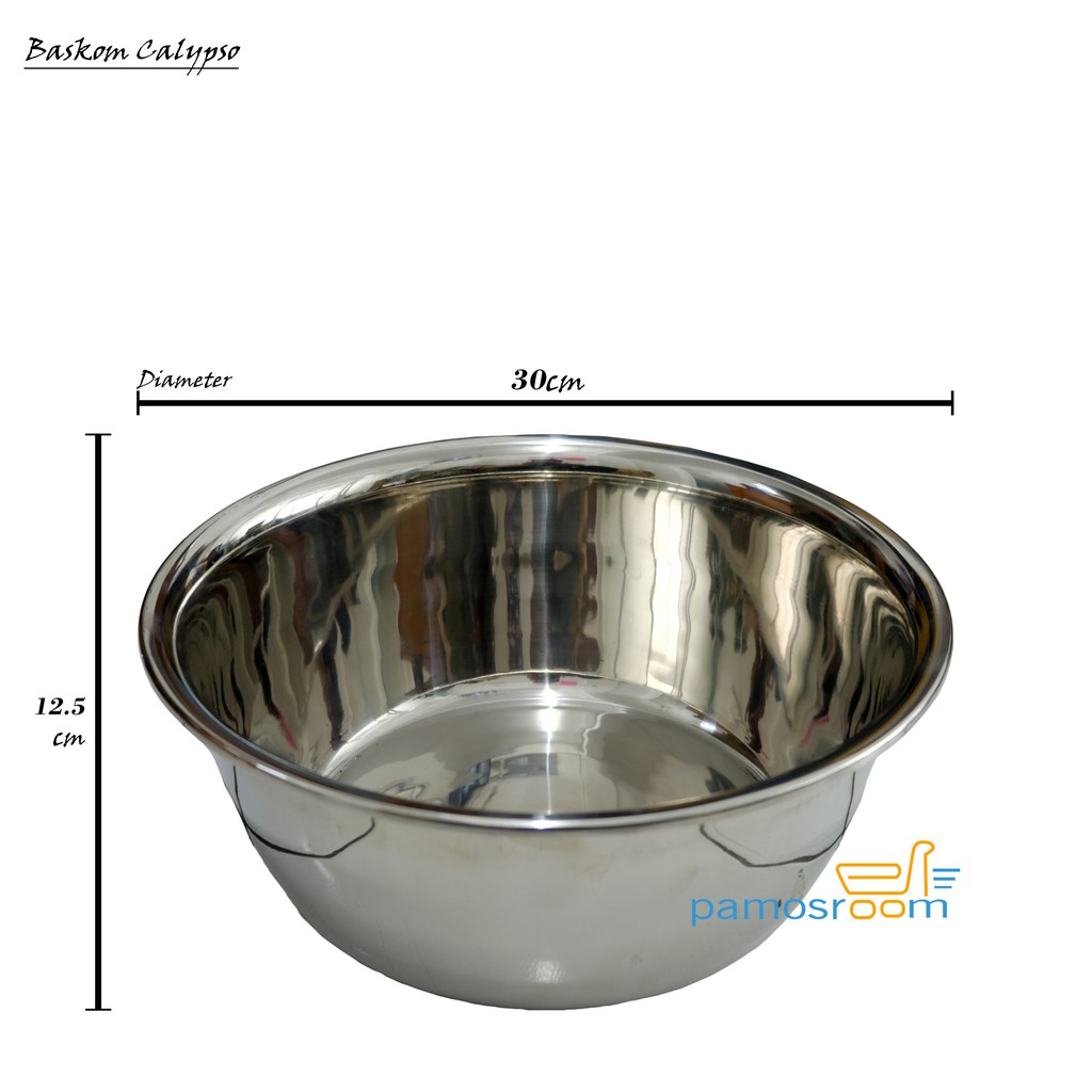 Jual Calypso Baskom Tinggi 30 Cm Stainless Steel 30cm Mixing Bowl ...