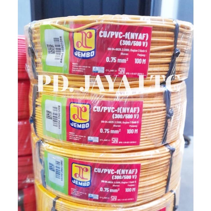 Jual Jembo Kabel Listrik - Kabel NYAF 0,75mm 100 Meter | Shopee Indonesia