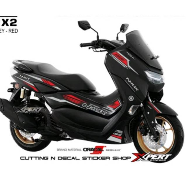 Jual Cutting Stiker Yamaha Nmax 2020 Red-Grey | Shopee Indonesia
