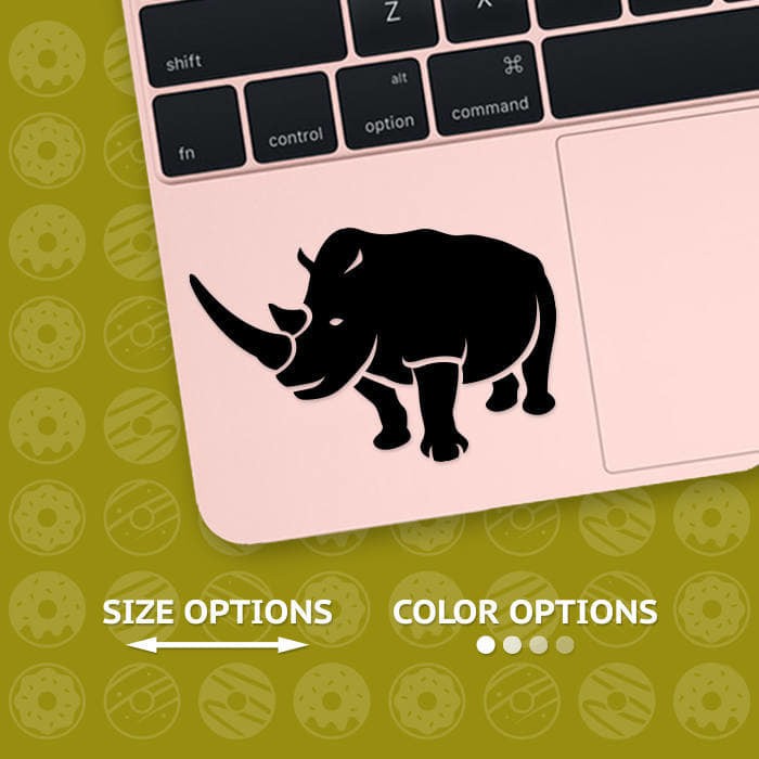 Jual Decal Sticker Laptop Stiker Lucu Karakter Hewan Badak Bercula Dua ...