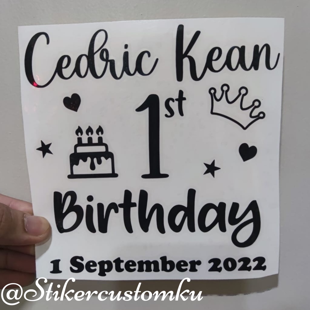 Jual Custom Stiker Balon PVC 10 inch ukuran 15cmx15cm Sticker Cutting ...