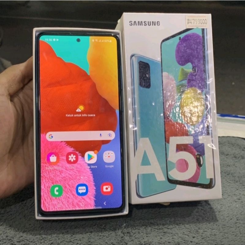 Jual SAMSUNG A51 RAM 8 ROM 128 SECOND FULLSET | Shopee Indonesia