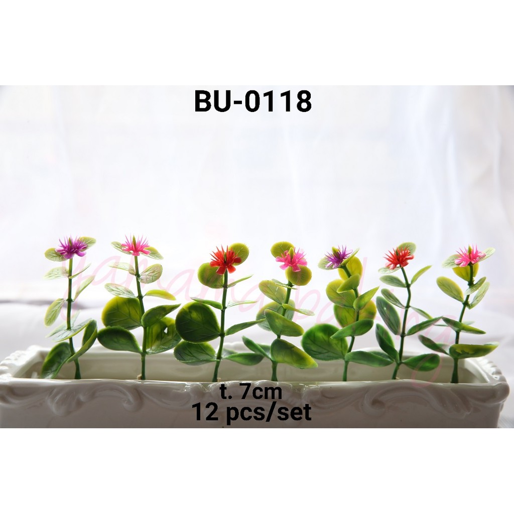 Jual BU-0118 Topper hiasan kue tart cake rumput bunga daun tanaman ...