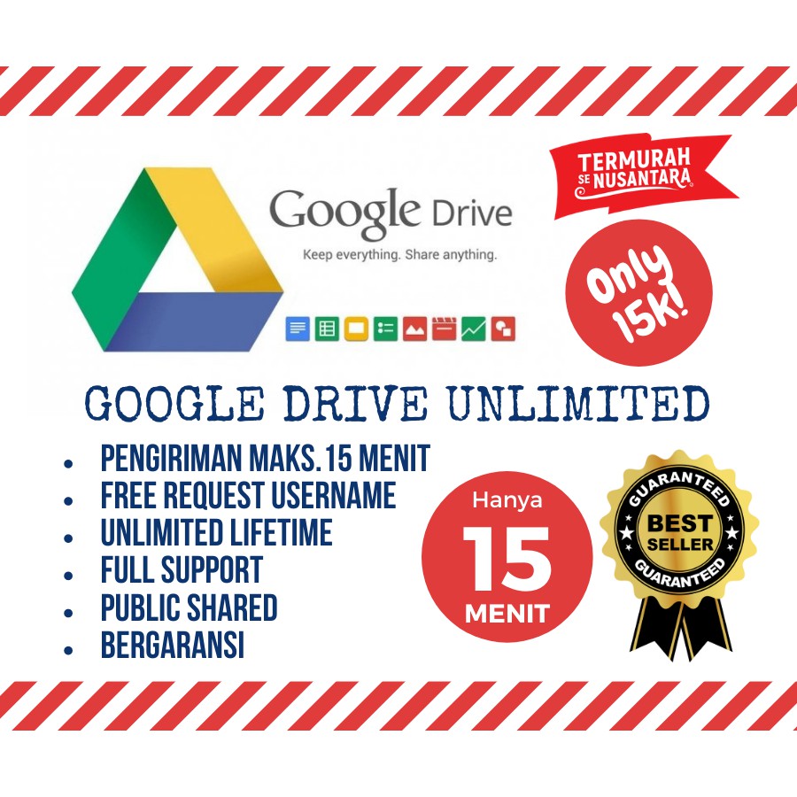 Jual AKUN GOOGLE DRIVE UNLIMITED LIFETIME TERMURAH BERGARANSI | Shopee Indonesia