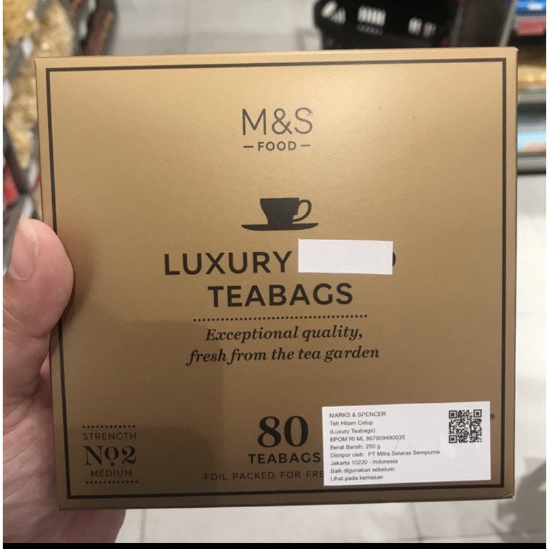 Jual Marks & Spencer Tea Luxury Tea Bags Gold isi 80 Teabags per Box ...