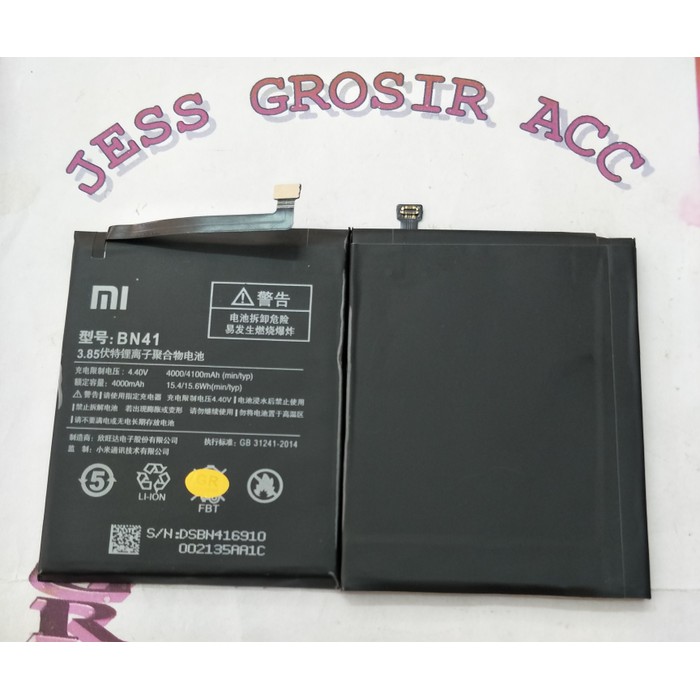 Jual Baterai Battery Original XIAOMI BN41 , BN-41 , BN 41 ( Redmi Note ...
