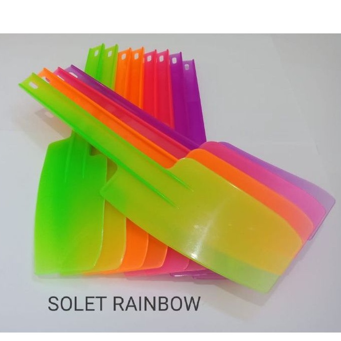 Jual 12pc solet rainbow / spatula plastik | Shopee Indonesia
