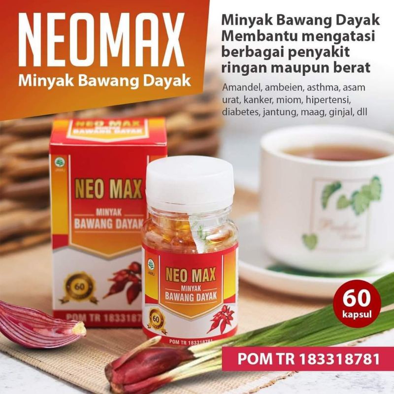 Jual Kapsul Minyak Bawang Dayak Neo Max Obat Hipertensi Kolesterol ...