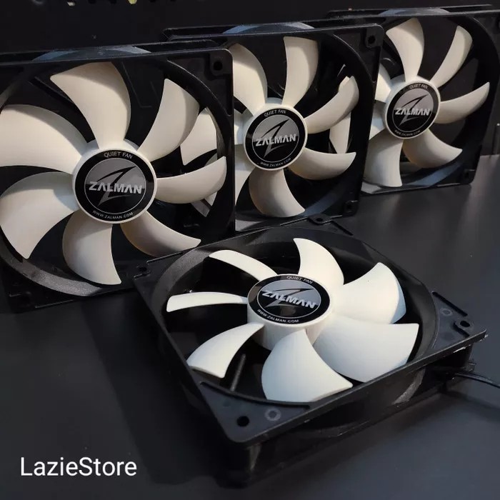 Jual Fan Casing CPU Case Fan 12cm Zalman Hitam ZA1225ASL Pin Molex DC ...