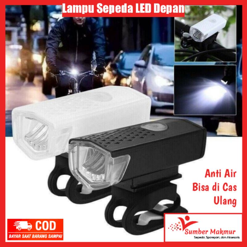 Jual Lampu Sepeda Depan LED Anti Air Terang Kelap-kelip Untuk Sepeda ...