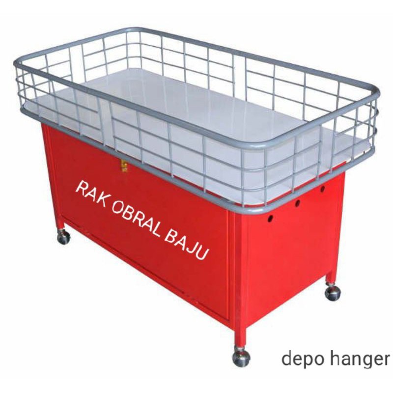 Jual RAK OBRAL BAJU DISPLAY BAJU BOX OBRAL KERANJANG OBRAL WAGON ...