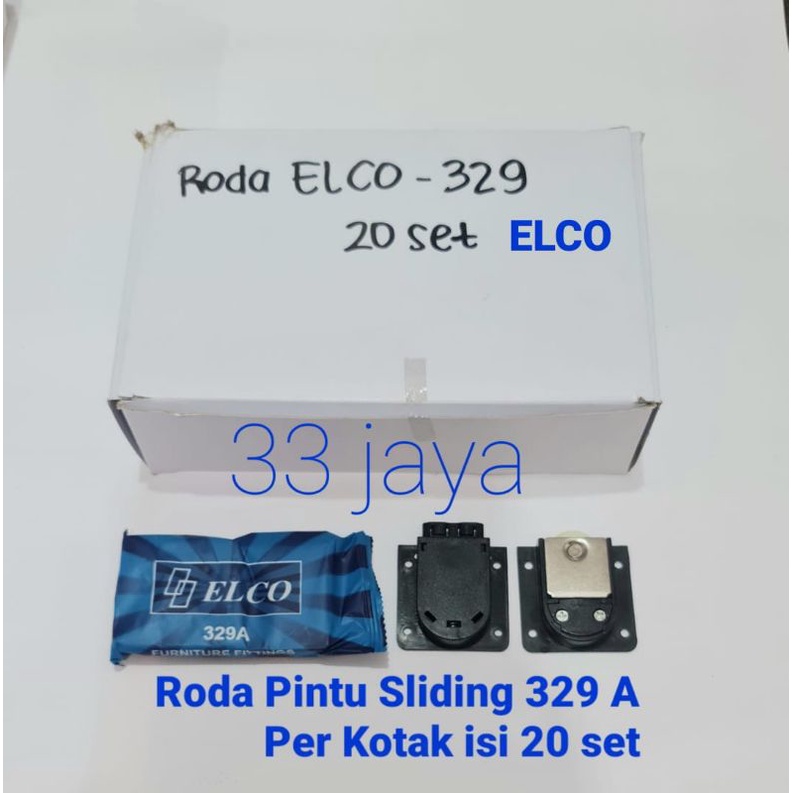 Jual Roda Pintu Sliding ELCO 329 A Per Kotak isi 20 Set (Atas Bawah ...