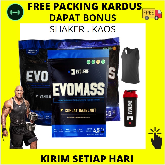Jual {cantikstore} EVO MASS 10 LBS BPOM HALAL SUSU PROTEIN GAINER ...