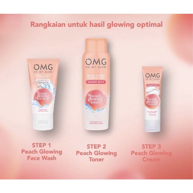 Jual OMG OH MY GLOW skin care | toner - face wash - moist cream - paket ...