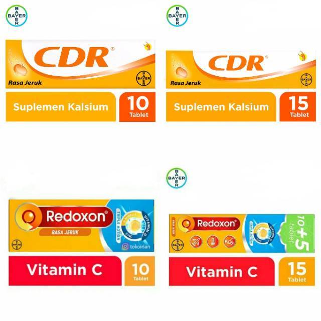 Jual CDR Suplemen Kalsium - D - Redoxon Rasa Jeruk (10 Tablet / 15 ...