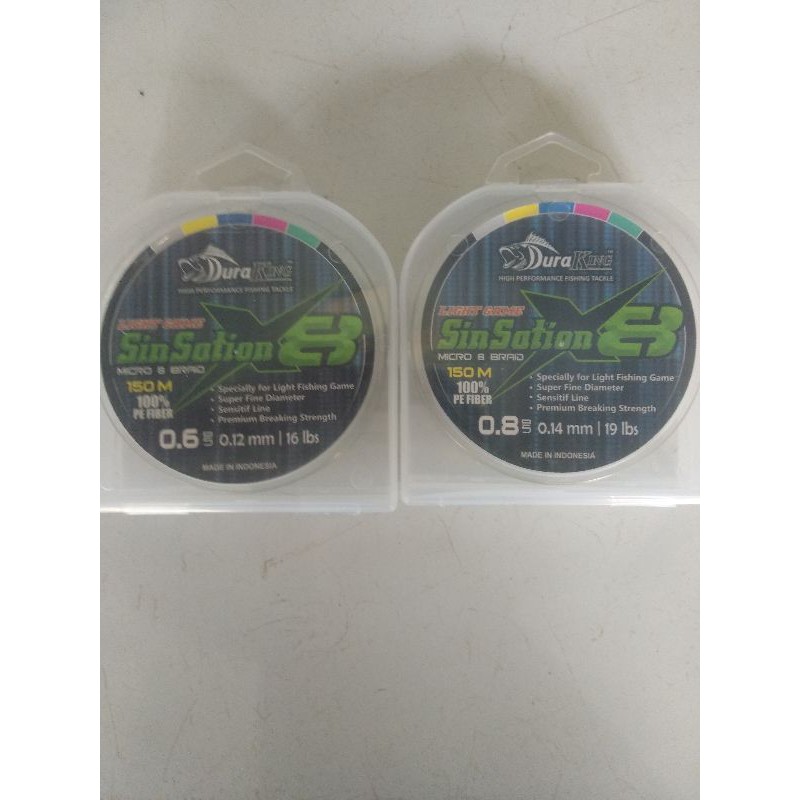 Jual Pe micro Duraking Sinsation x8 pe 0.6 - 0.8 (150m) | Shopee Indonesia