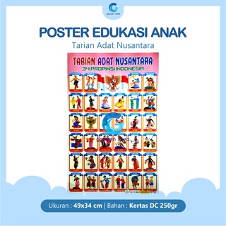 Jual Poster Pendidikan Anak Belajar Tarian Adat Nusantara Indonesia ...
