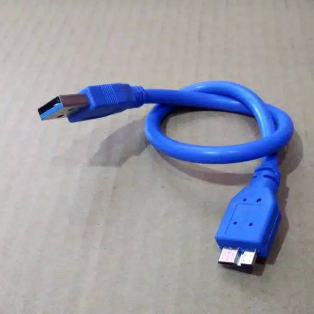 Jual Kabel hardisk microB usb 3.0 biru 30cm | Shopee Indonesia