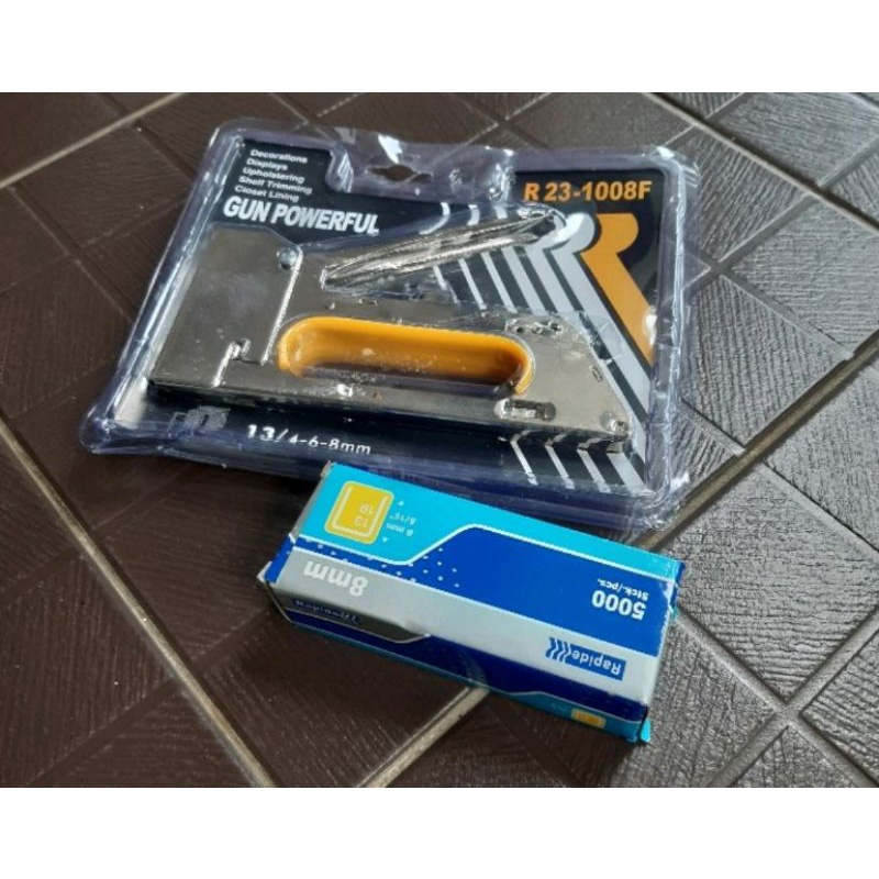 Jual ISI STAPLES Tembak 13/4-6-8mm Isi Gun Tacker [5000 PCS] 10dus ...