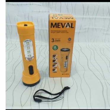 Jual Senter Meval Charge Cas Dengan Lampu Tidur 4 LED MT1- 01A | Shopee ...