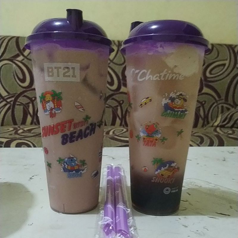 Jual tumbler chatime x bt21 bts | Shopee Indonesia