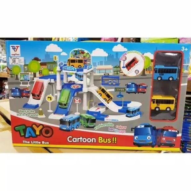 Jual MAINAN ANAK BUS TAYO CARTOON TRACK PARKING TAYO THE LITTLE BUS BER SNI | Shopee Indonesia