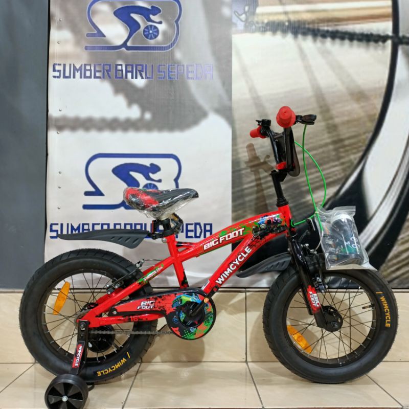 Jual Sepeda Anak BMX Wimcycle BIGFOOT 16 Inch Ban jumbo | Shopee Indonesia