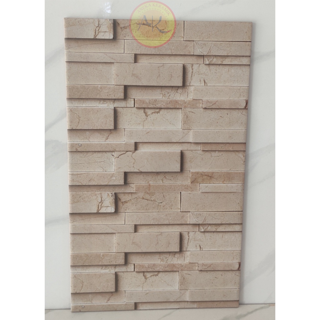 Jual Keramik Dinding Kasar Doff Motif Batu Alam Timbul 25x40 Uno 25022 ...