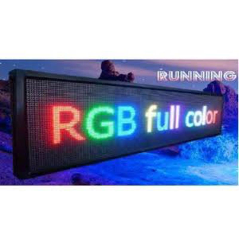Jual running text rgb 3 warna ukuran 20 x 100cm | Shopee Indonesia