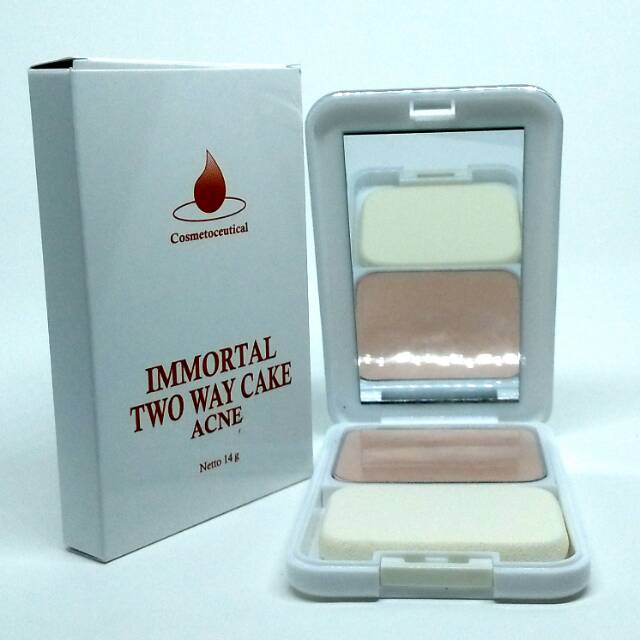 Jual IMMORTAL Two Way Cake Acne (NATURAL) | Shopee Indonesia