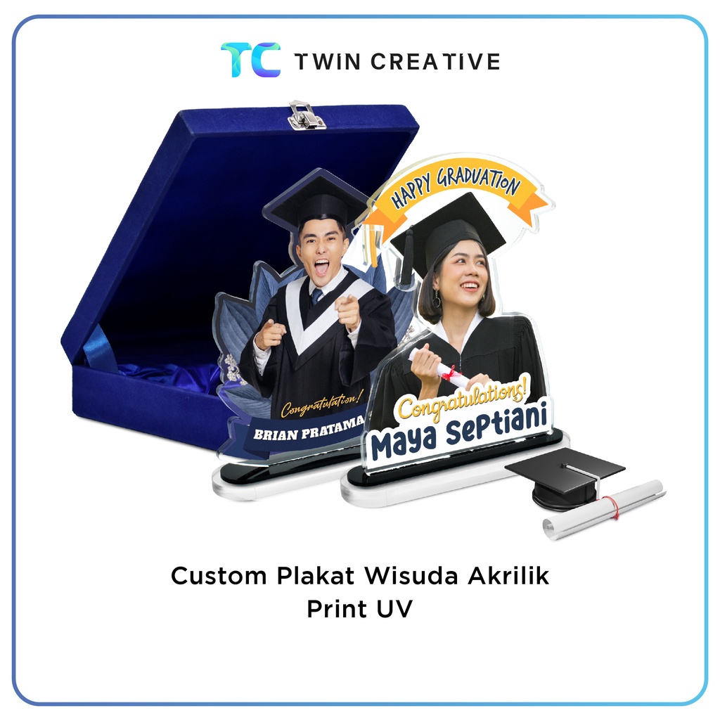 Jual Plakat Wisuda Akrilik Custom Graduation Hadiah Kelulusan - Plakat ...