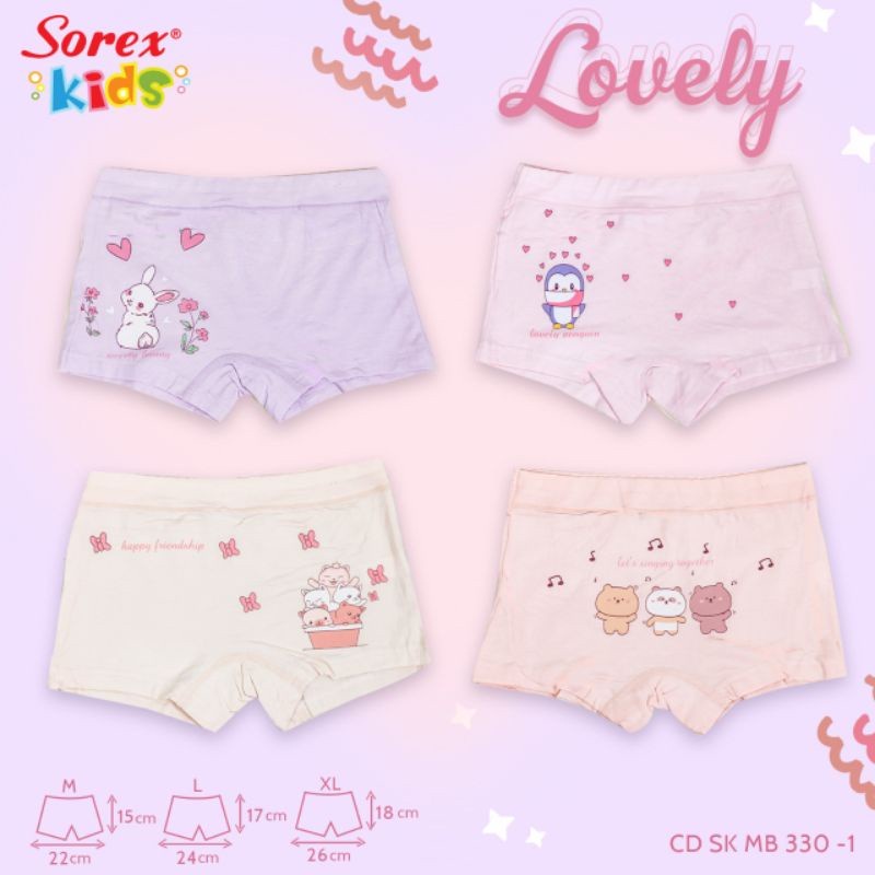 Jual cd celana dalam boxer anak perempuan sorex kids mb 330 katun | Shopee Indonesia
