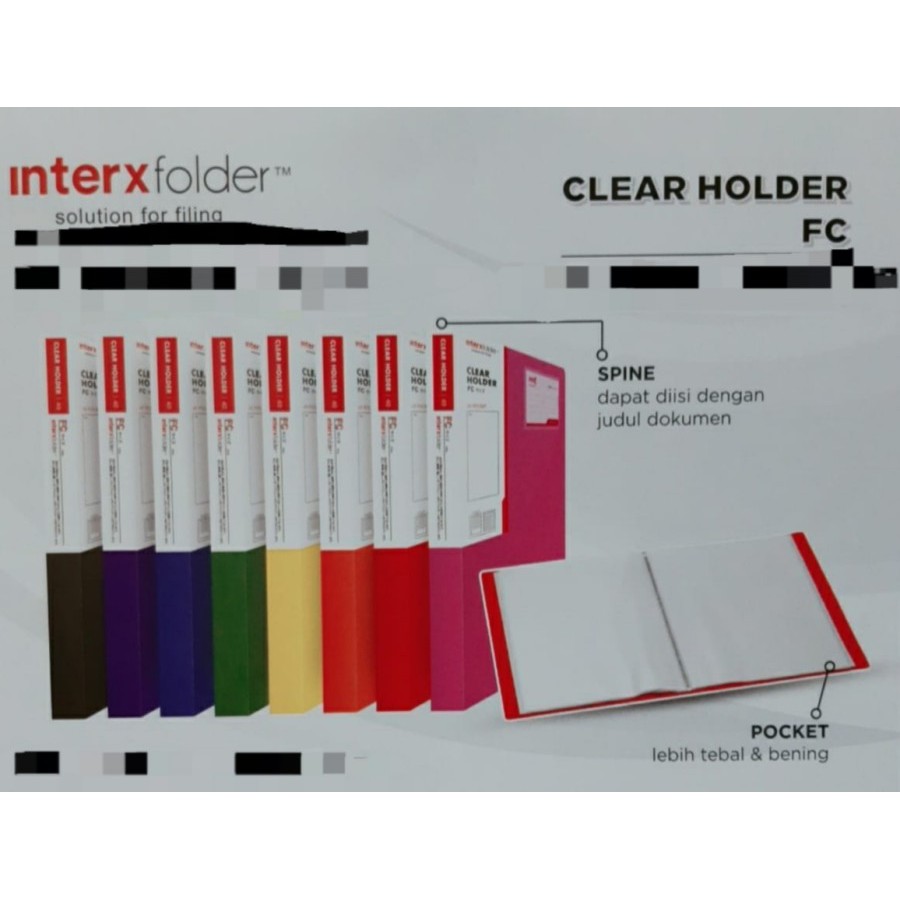 Jual CLEAR HOLDER / DISPLAY BOOK INTER-X CH-60 ISI 60 LEMBAR | Shopee ...