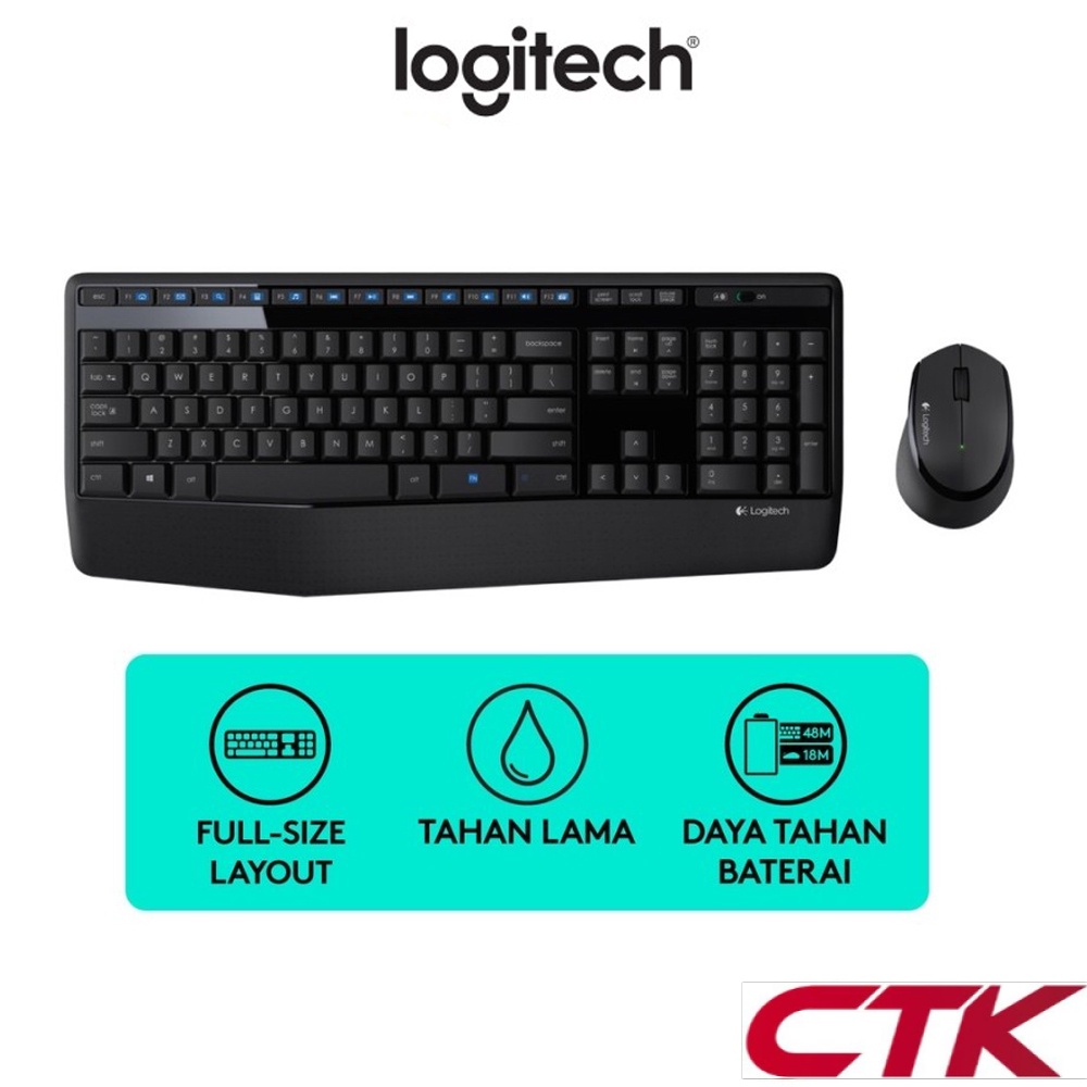 Jual Logitech mk345 Wireless Combo Mouse & Keyboard ORIGINAL | Shopee ...