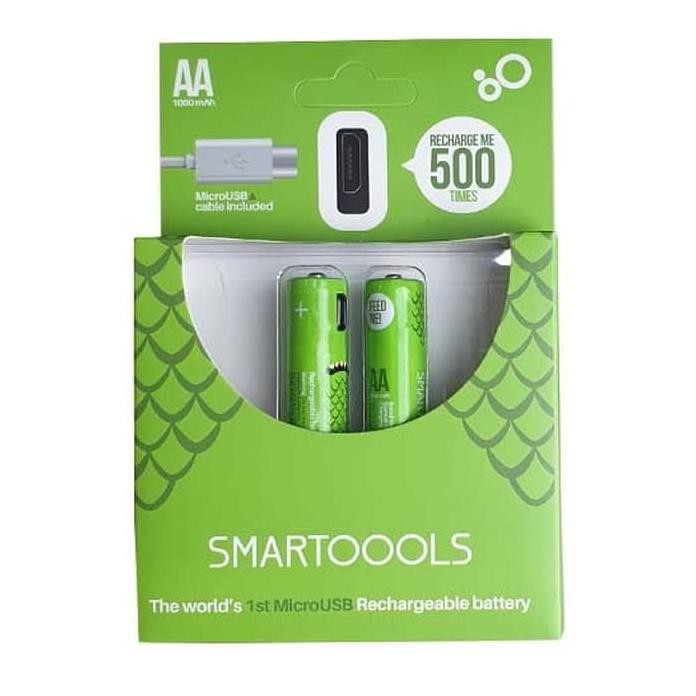 Jual BATERAI RECHARGEABLE AA MICRO USB - MICROBATT SMARTOOOLS | Shopee ...