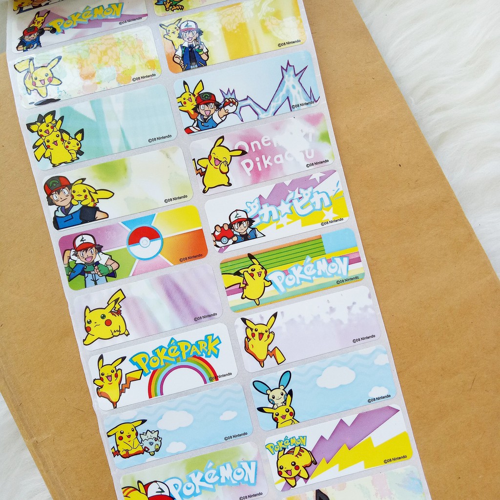 Jual POKEMON - STIKER NAMA WATERPROOF | Shopee Indonesia