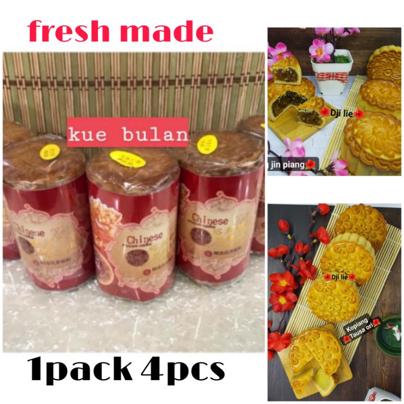 Jual MOONCAKE KUE BULAN HALAL 1PACK 4PCS UK.BESAR , GOJIN PIA , TAUSA ...