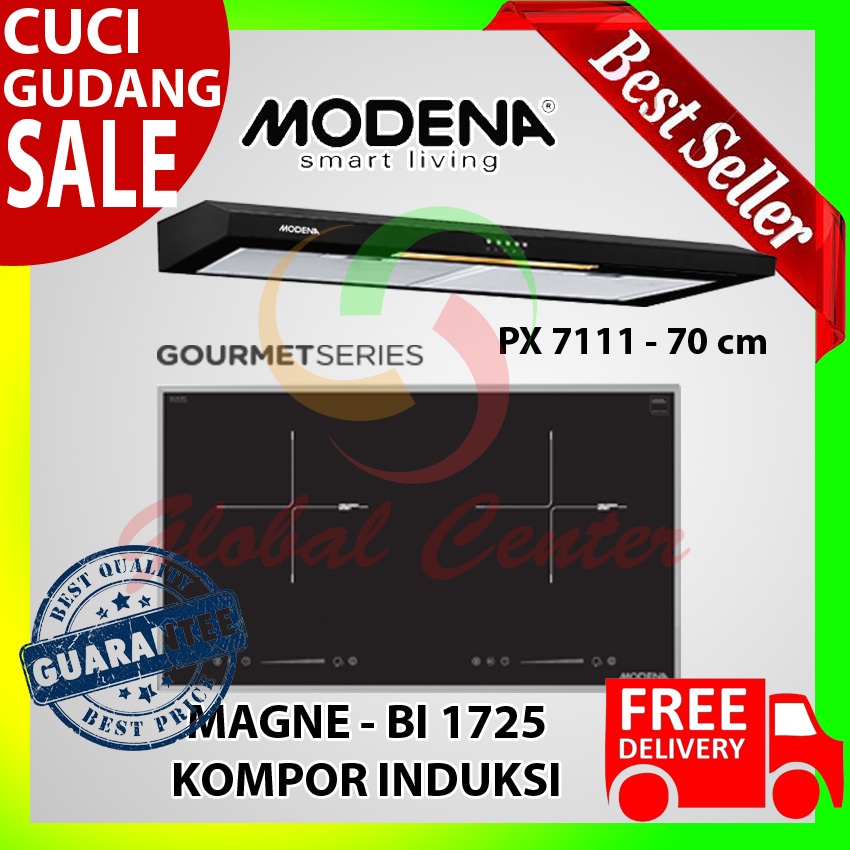 Jual PAKET HEMAT KOMPOR INDUKSI MODENA BI 1725 DAN COOKER HOOD PX 7111 ...